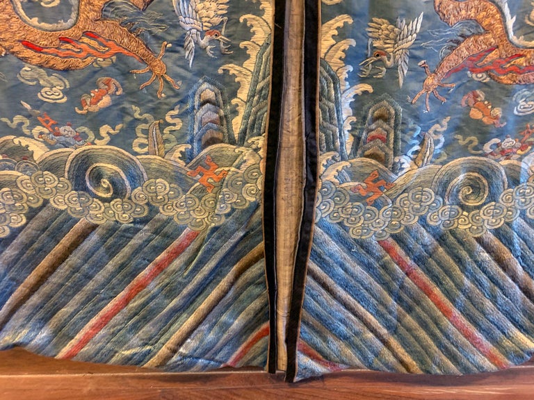 Chinese Woman Quasi-Official Imperial Dragon Robe Qing Dynasty For Sale ...