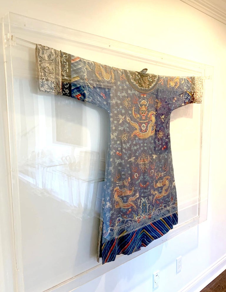 Chinese Woman Quasi-Official Imperial Dragon Robe Qing Dynasty For Sale ...
