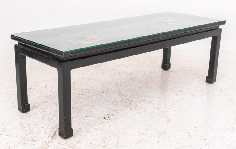 Chinese Inlaid Screen Panel Mounted as a Low Table For Sale at 1stDibs
