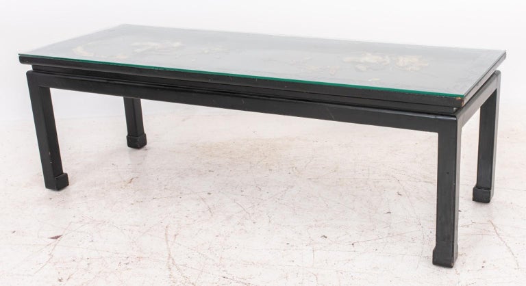 Chinese Inlaid Screen Panel Mounted as a Low Table For Sale at 1stDibs