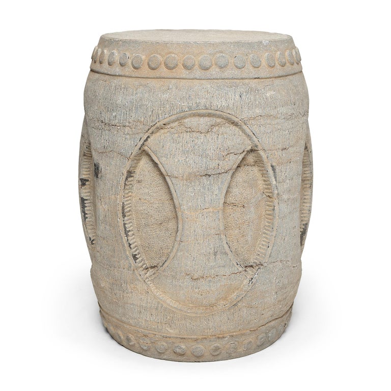 Chinese Interlocking Stone Drum, c. 1900 For Sale at 1stDibs