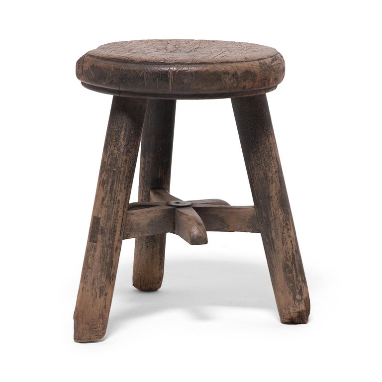 Chinese Iron Star Stool, ca. 1850 For Sale at 1stDibs