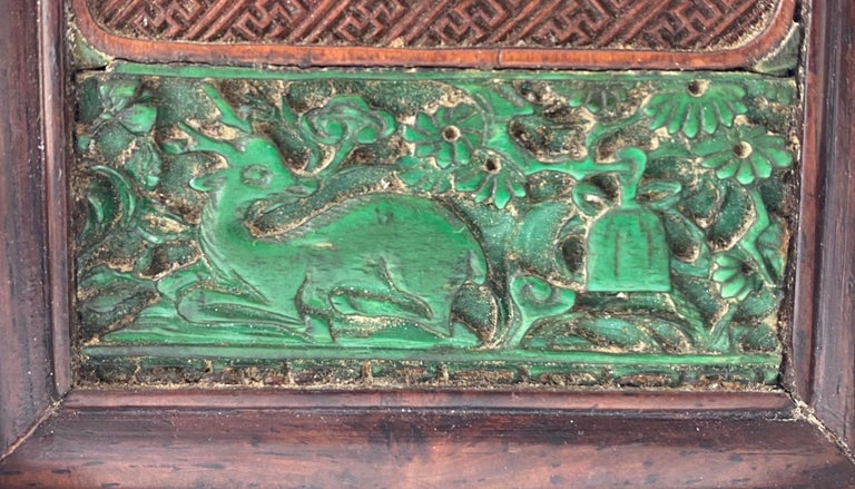 Chinese Jade and Boxwood Table Screen, Shoulao, Early 19th C. Qing ...