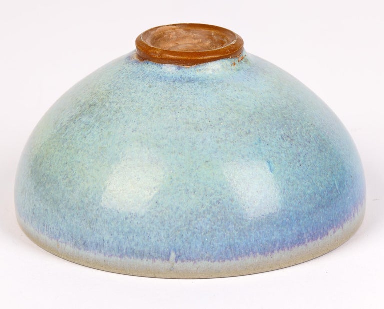 Chinese Jun Ware Blue Hares Fur Glazed Art Pottery Bowl For Sale at 1stDibs