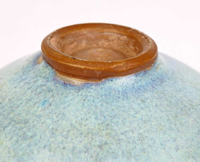 Chinese Jun Ware Blue Hares Fur Glazed Art Pottery Bowl For Sale at 1stDibs