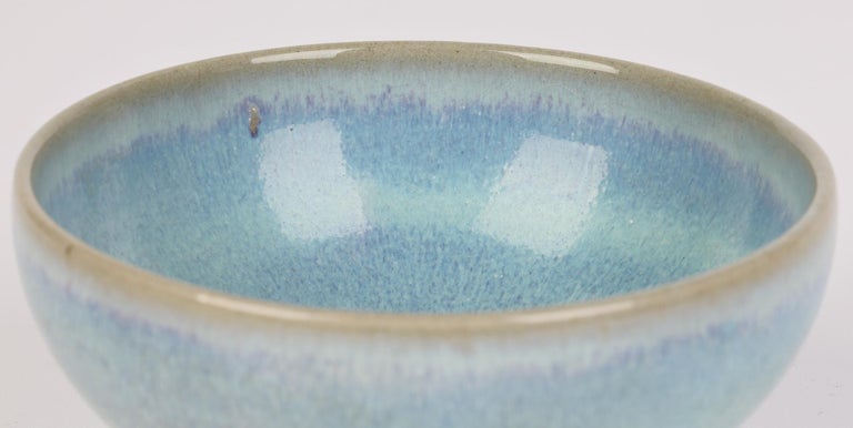 Chinese Jun Ware Blue Hares Fur Glazed Art Pottery Bowl For Sale at 1stDibs