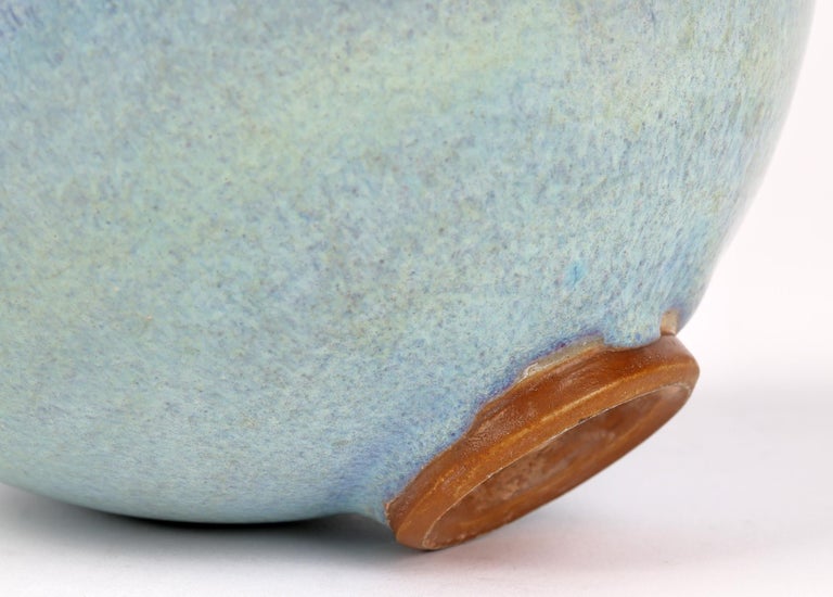 Chinese Jun Ware Blue Hares Fur Glazed Art Pottery Bowl For Sale at 1stDibs