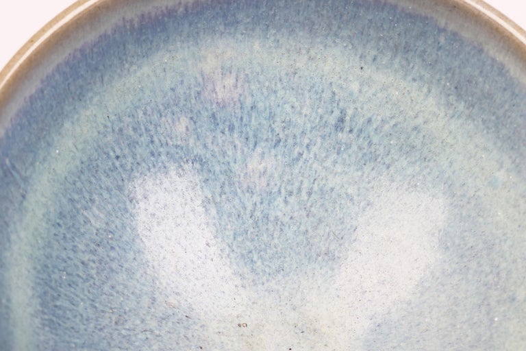 Chinese Jun Ware Blue Hares Fur Glazed Art Pottery Bowl For Sale at 1stDibs