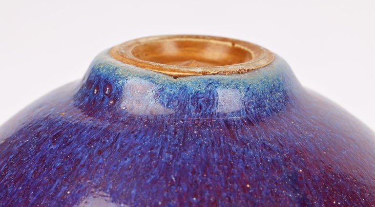 Chinese Jun Ware Blue and Red Hares Fur Glazed Art Pottery Bowl For ...