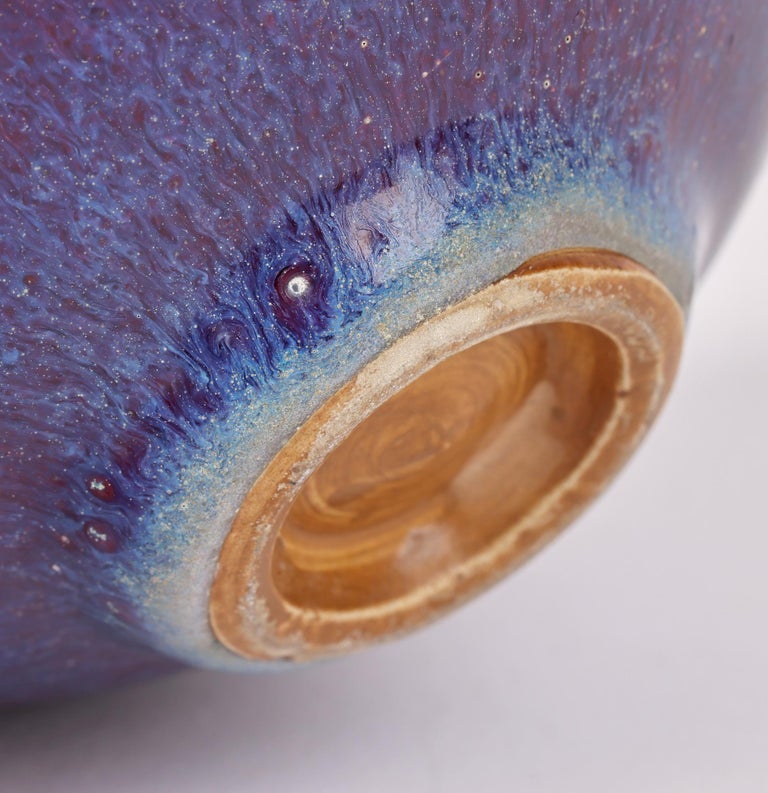 Chinese Jun Ware Blue and Red Hares Fur Glazed Art Pottery Bowl For ...