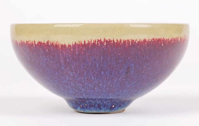 Chinese Jun Ware Blue and Red Hares Fur Glazed Art Pottery Bowl For ...