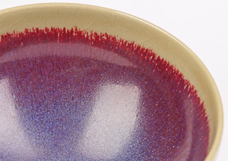 Chinese Jun Ware Blue and Red Hares Fur Glazed Art Pottery Bowl For ...