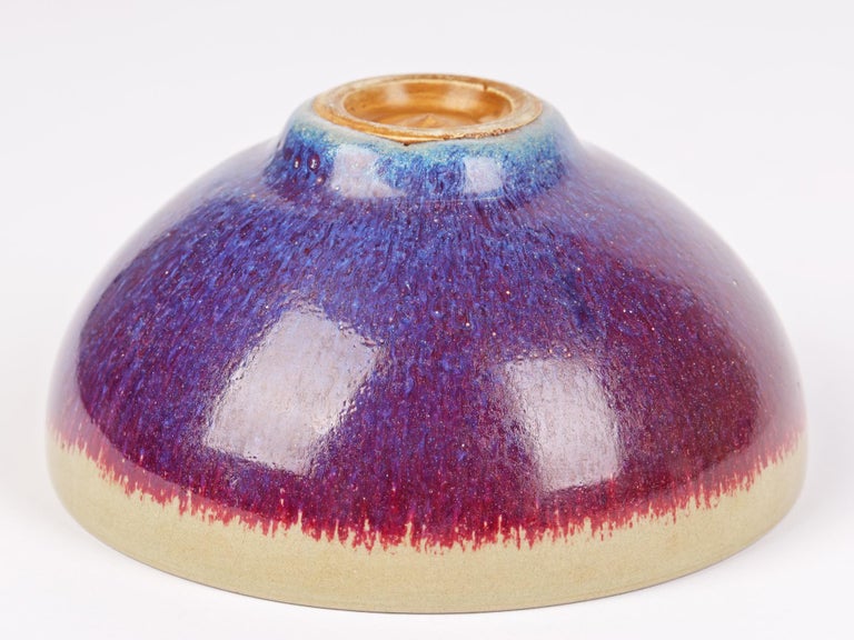 Chinese Jun Ware Blue and Red Hares Fur Glazed Art Pottery Bowl For ...