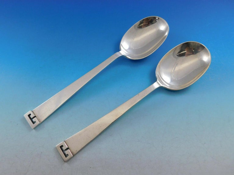 Chinese Key by Allan Adler Sterling Silver Flatware Set Service 39 pcs ...