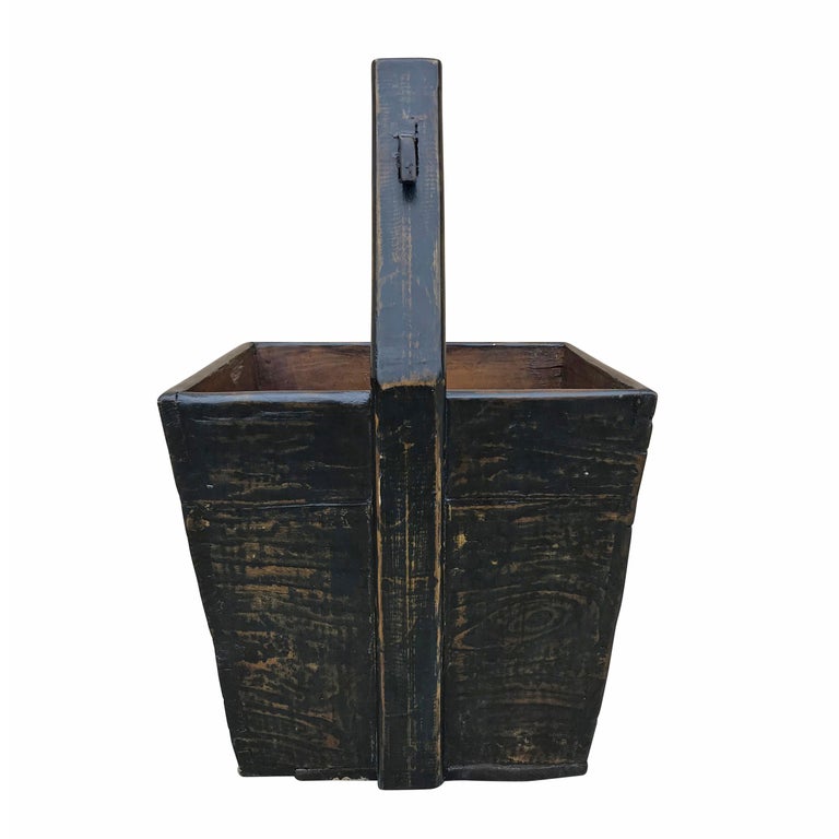 Chinese Lacquered Grain Bucket at 1stDibs | grain bucket for sale