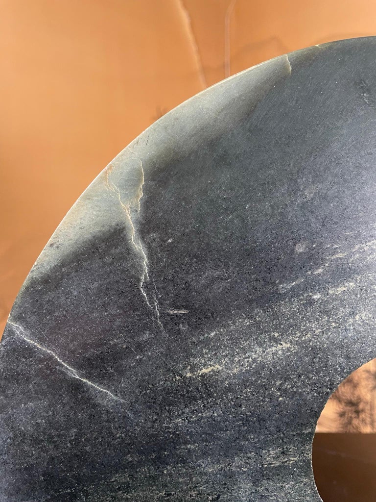 Chinese Large Round Jade Bi Disc, Beautiful Blue Wave Colors with ...