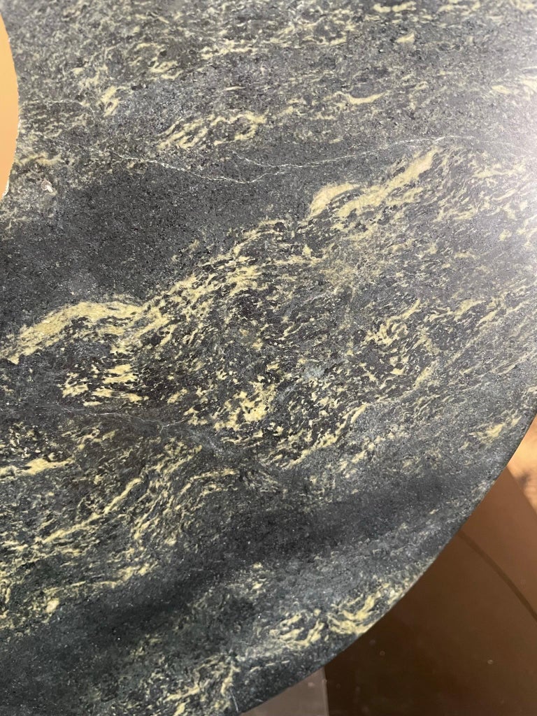 Chinese Large Round Jade Bi Disc, Beautiful Blue Wave Colors with ...