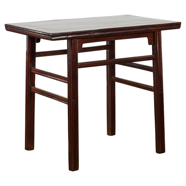 Chinese Late Qing Dynasty Elm Scholar's Table with Custom Lacquer ...