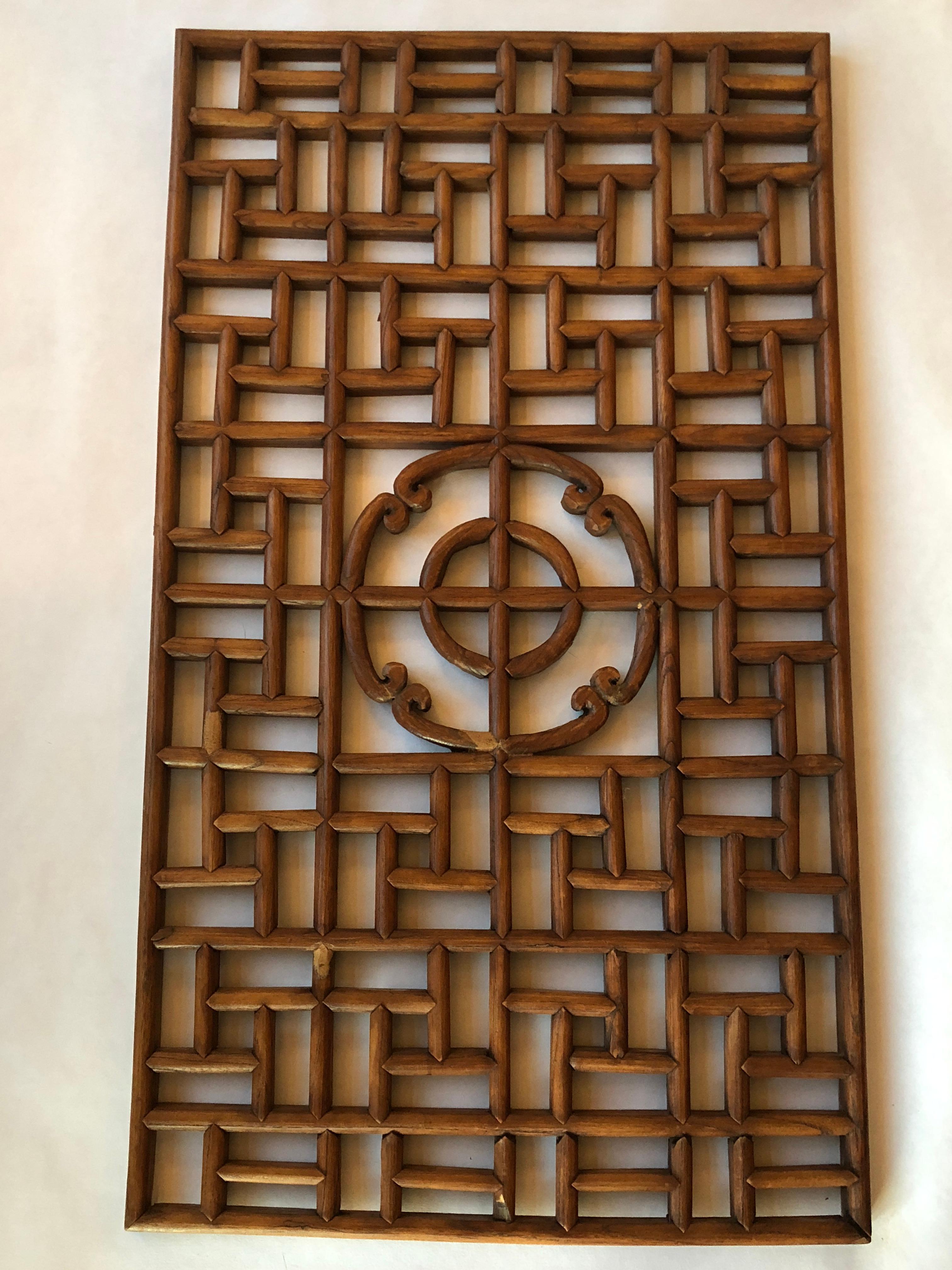 Chinese Lattice Fretwork Window Carved 19th Century Panel at 1stDibs ...