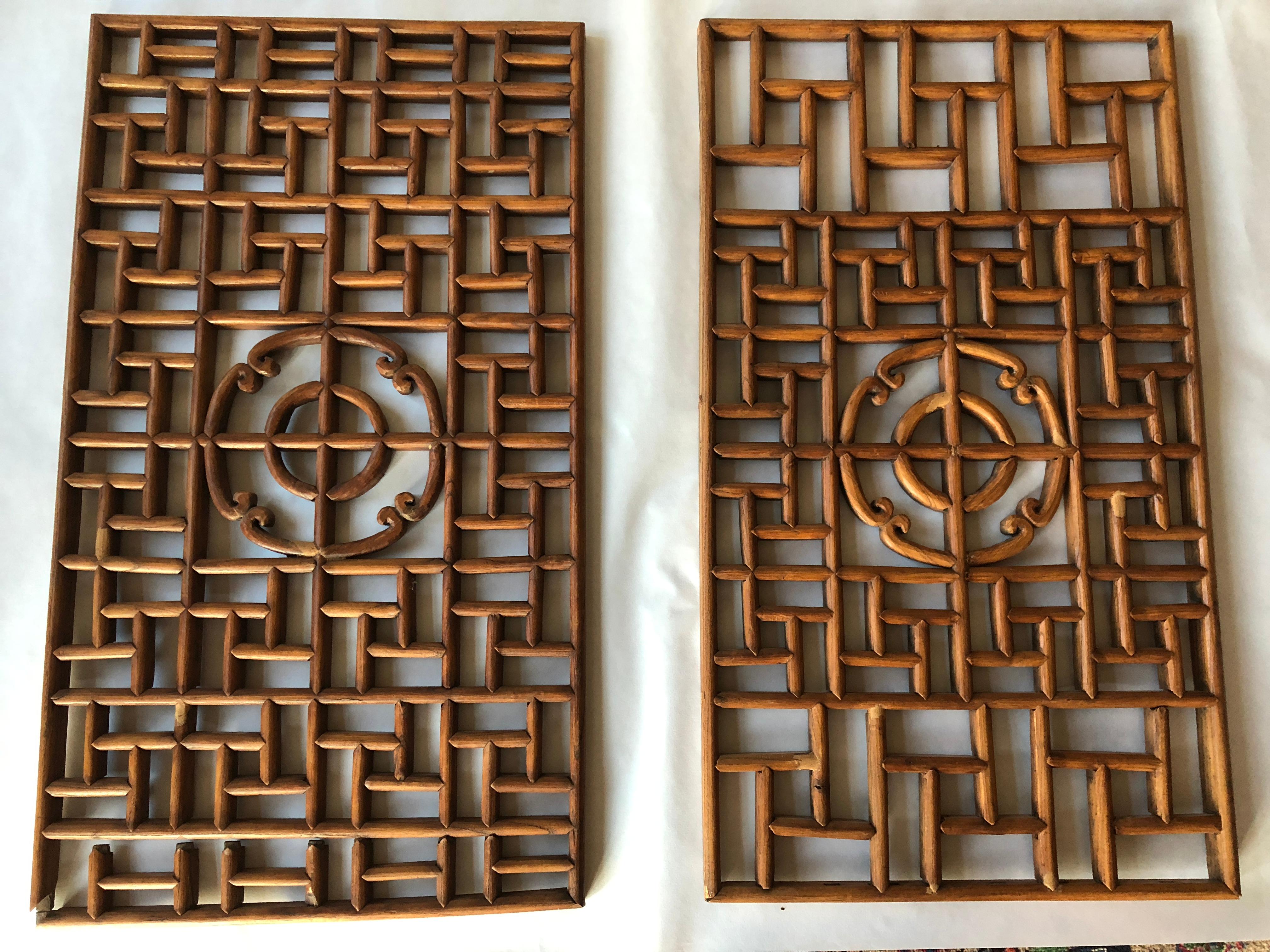 Chinese Lattice Fretwork Window Carved 19th Century Panel at 1stDibs ...