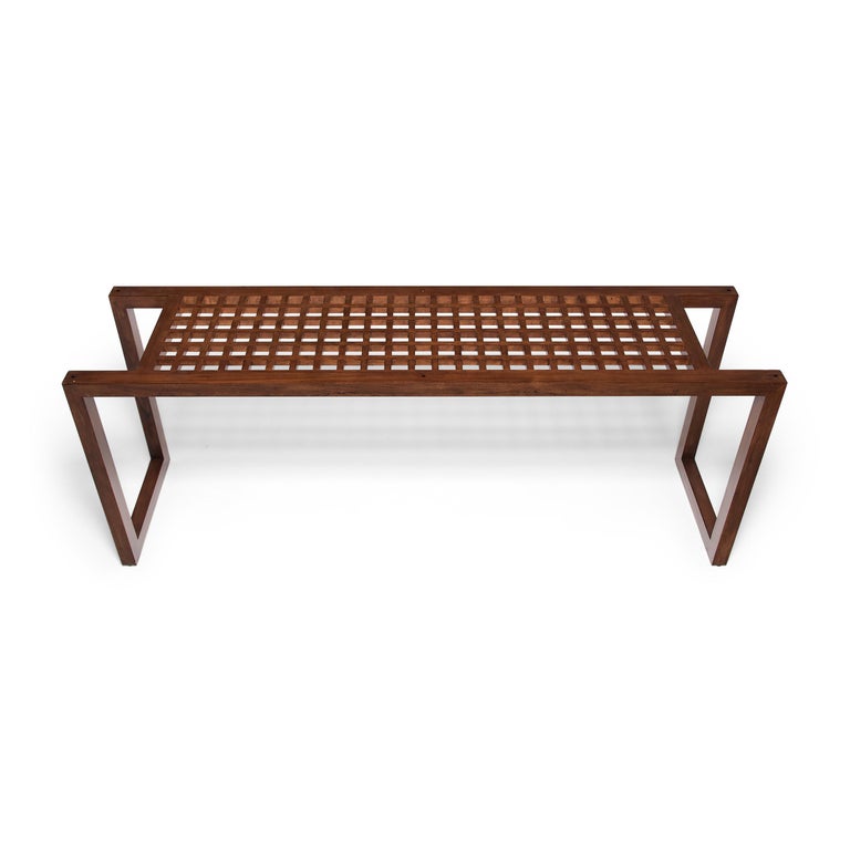 Chinese Lattice Top Waterfall Console Table at 1stDibs