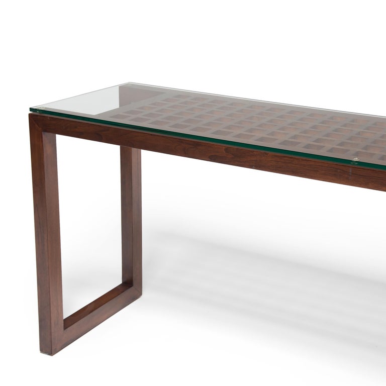 Chinese Lattice Top Waterfall Console Table at 1stDibs