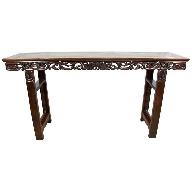 Chinese Mahogany Altar Table, circa 1880 at 1stDibs