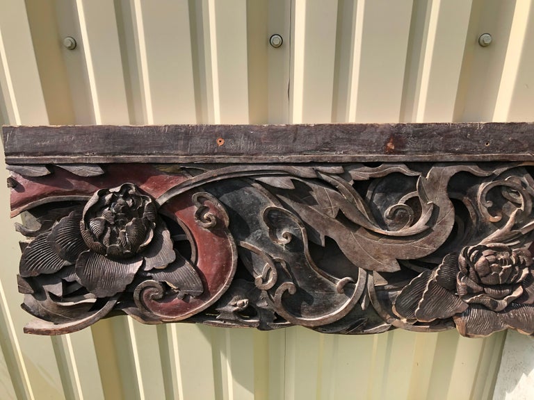 Chinese Massive Antique "Eight Immortal Gods" Hand Carved Lintel ...