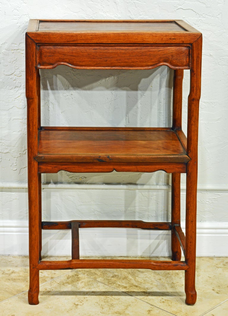 Chinese Mid 19th Century Ming Style Huanghuali Two Tier Stand or Table ...