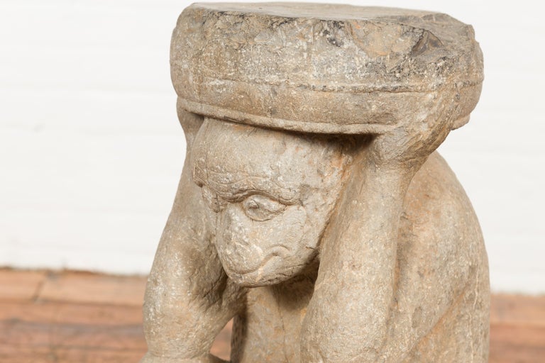 Chinese Ming Dynasty 17th Century Hand Carved Stone Monkey Temple ...