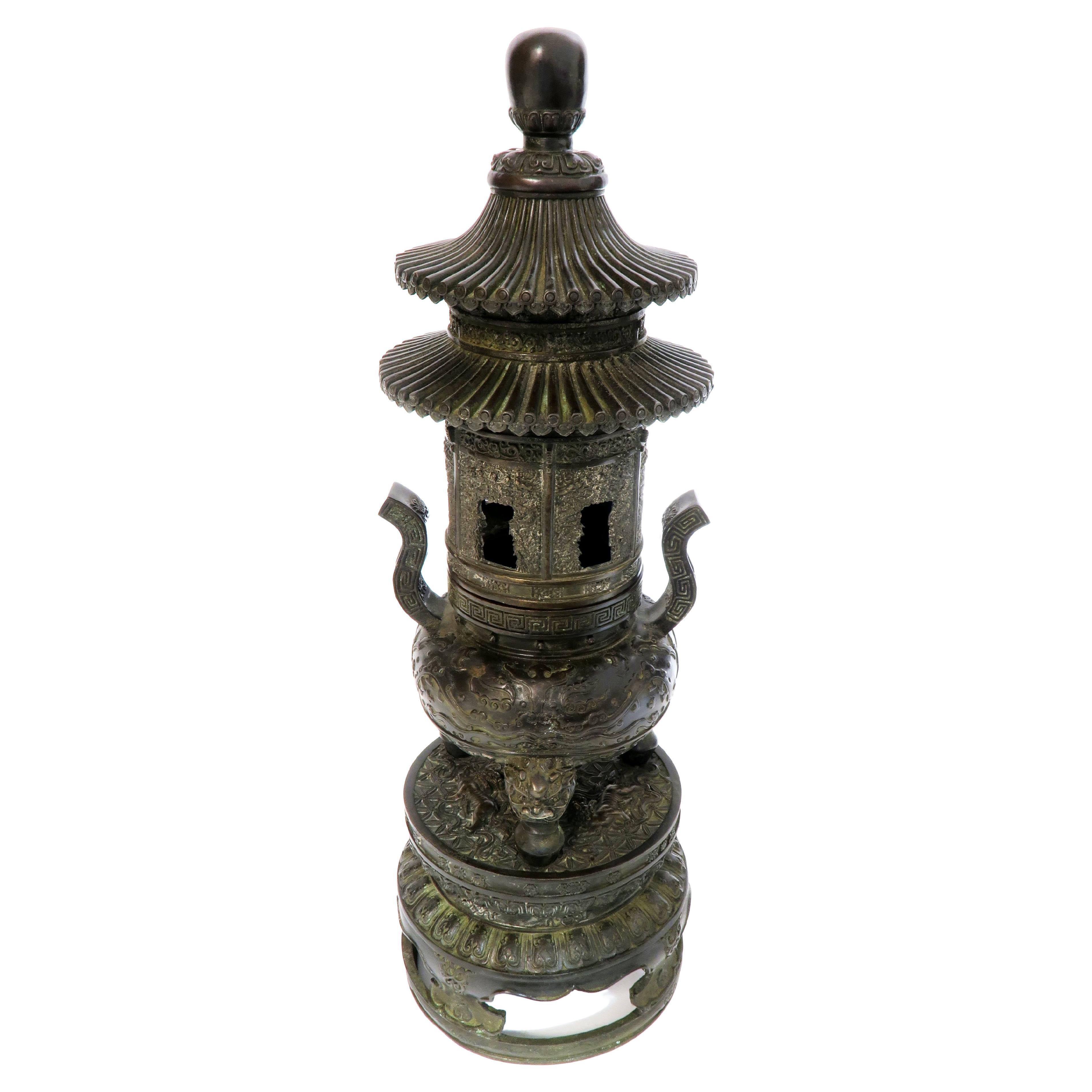 Antique china bronze incense burner For Sale at 1stDibs