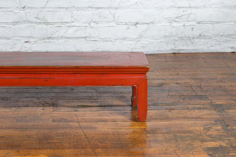Chinese Ming Dynasty Style Early 20th Century Red Lacquered Low Table ...