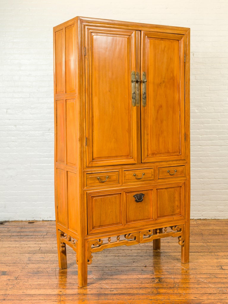 Chinese Ming Dynasty Style Elm Cabinet with Doors, Drawers and ...