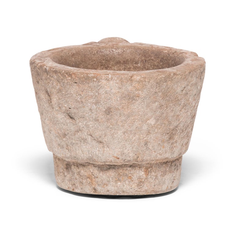 Chinese Mythical Dragon Stone Mortar For Sale at 1stDibs