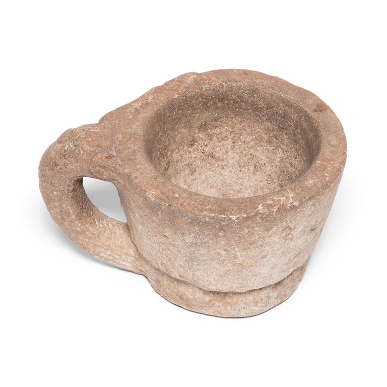 Chinese Mythical Dragon Stone Mortar For Sale at 1stDibs