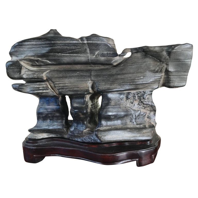 Chinese Natural Viewing Stone Scholar Rock Old Shanghai collection at ...