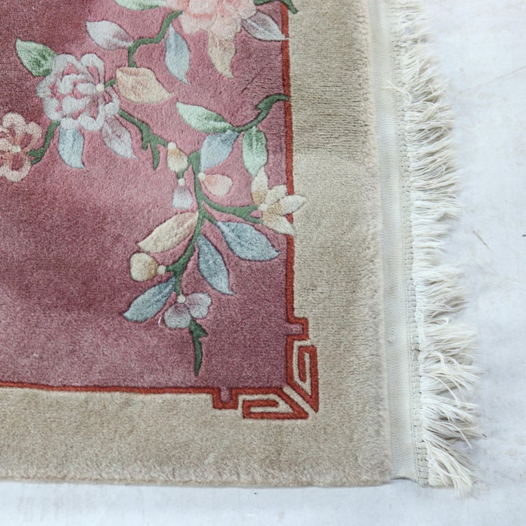 Chinese Nichols Oriental Throw Rug, circa 1920 For Sale at 1stDibs