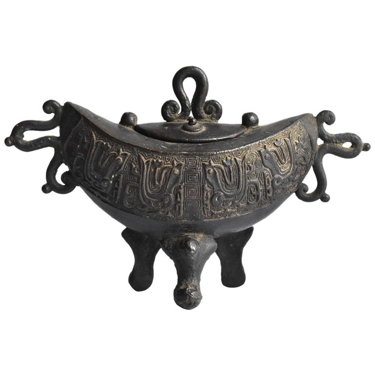 Chinese Old Brass Small Three-Legged Incense Burner 1700s-1800s / Small ...