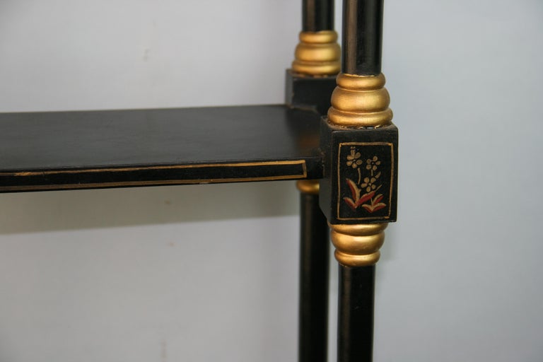 Chinese Pagoda Three-Tier Wall Shelf For Sale at 1stDibs