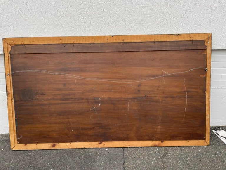 Chinese Painted and Lacquered Panel Landscape with Figures, Large Scale ...