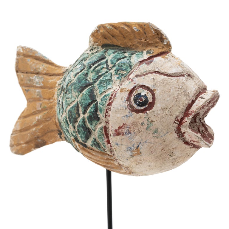 Chinese Painted Lucky Fish For Sale at 1stDibs