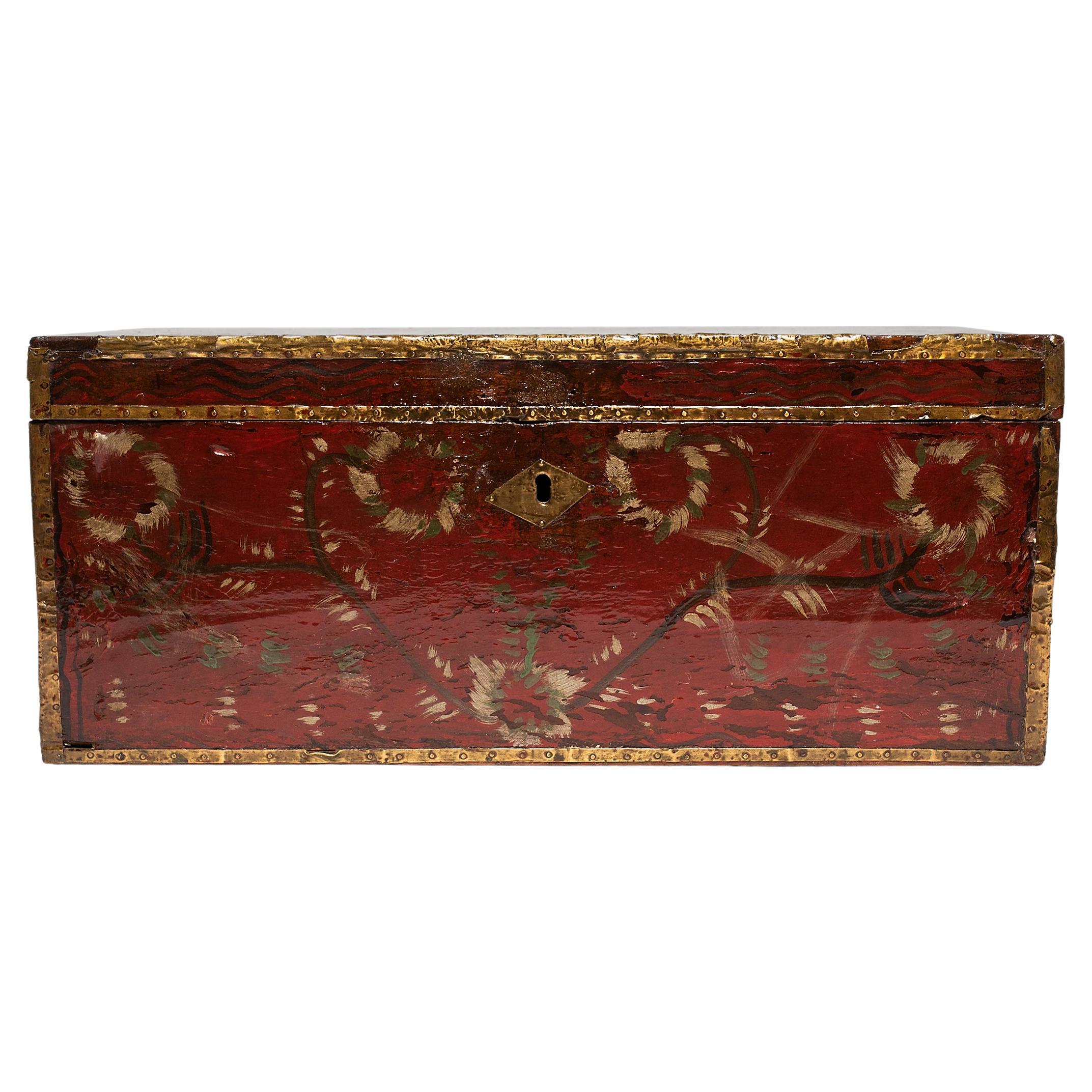Japanese Painted Trunk at 1stDibs | japanese trunks, trunk on japanese ...