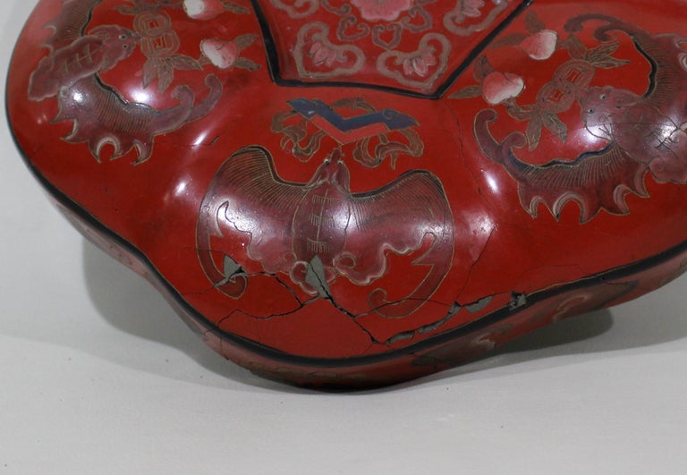 Chinese Papier Mâché and Lacquer Hand Painted Box at 1stDibs