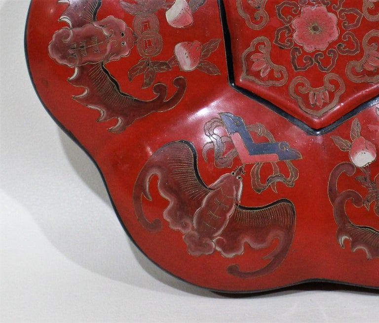 Chinese Papier Mâché and Lacquer Hand Painted Box at 1stDibs