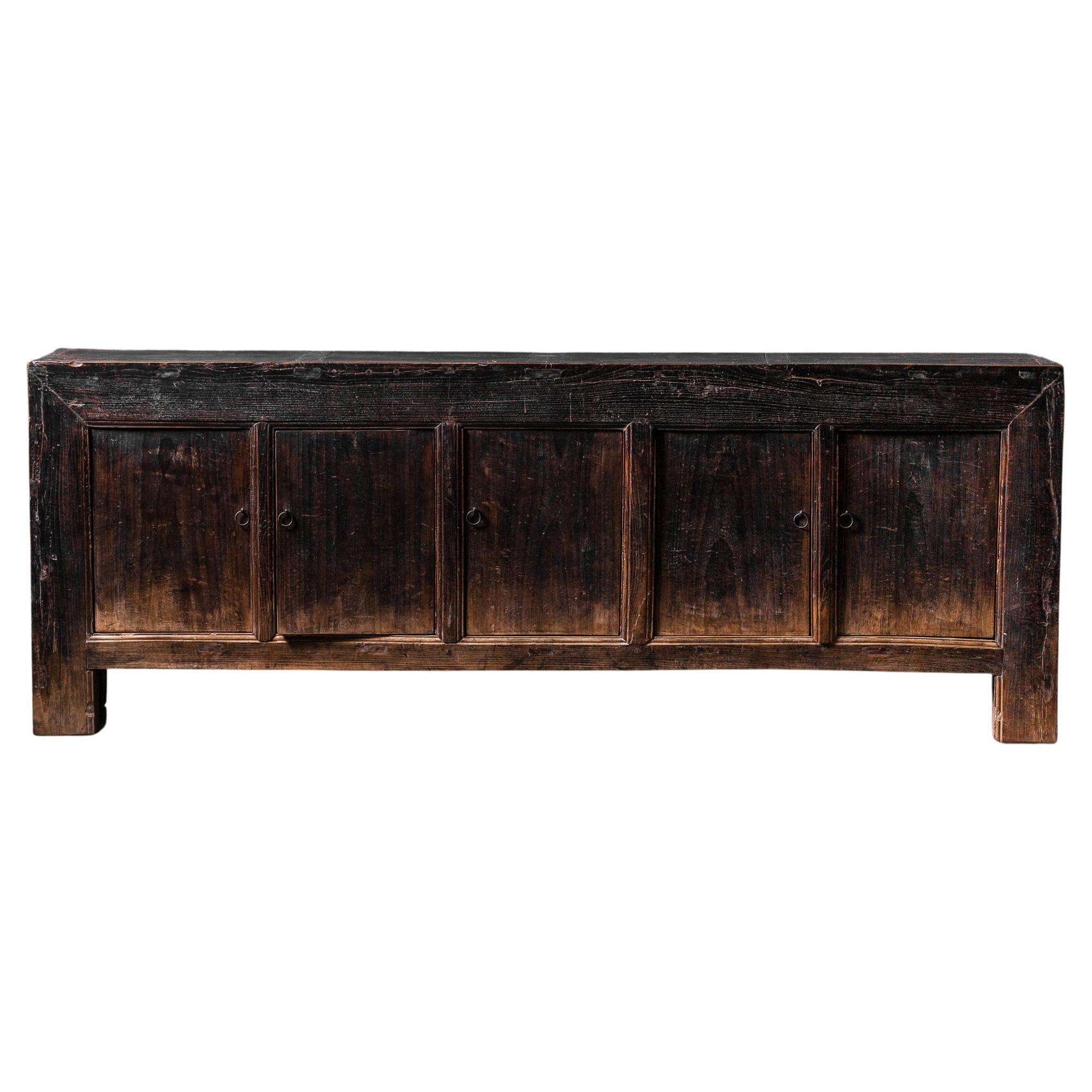 Antique Chinese Red Lacquered Sideboard at 1stDibs