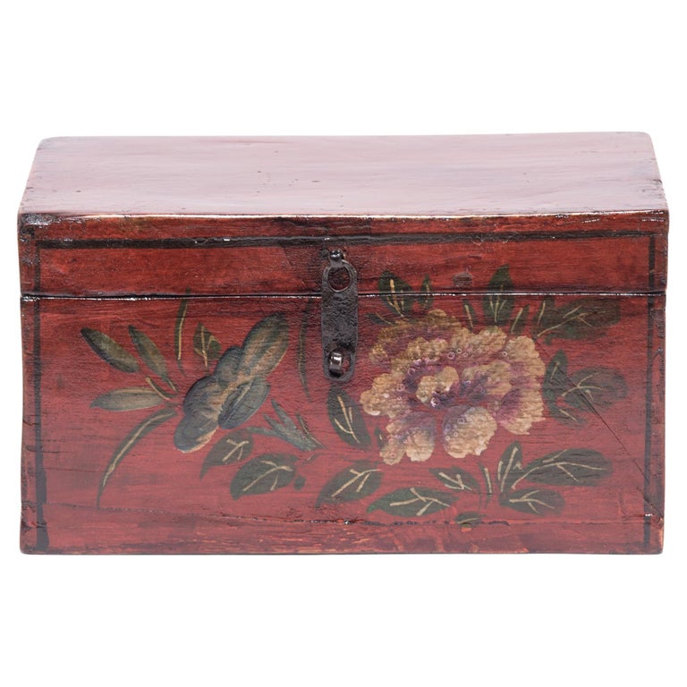 Chinese Peony Treasure Box, c. 1900 at 1stDibs