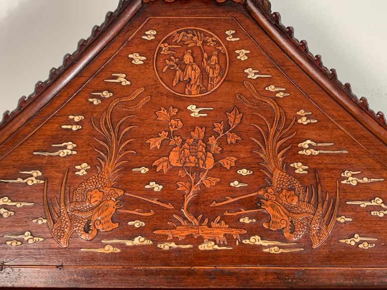 Chinese Peranakan Inlaid Hardwood Pagoda Display Cabinet, Early 20th ...