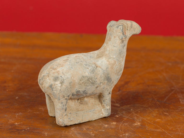Chinese Petite Han Dynasty Terracotta Sheep Mingqi, circa 202 BC-200 AD ...