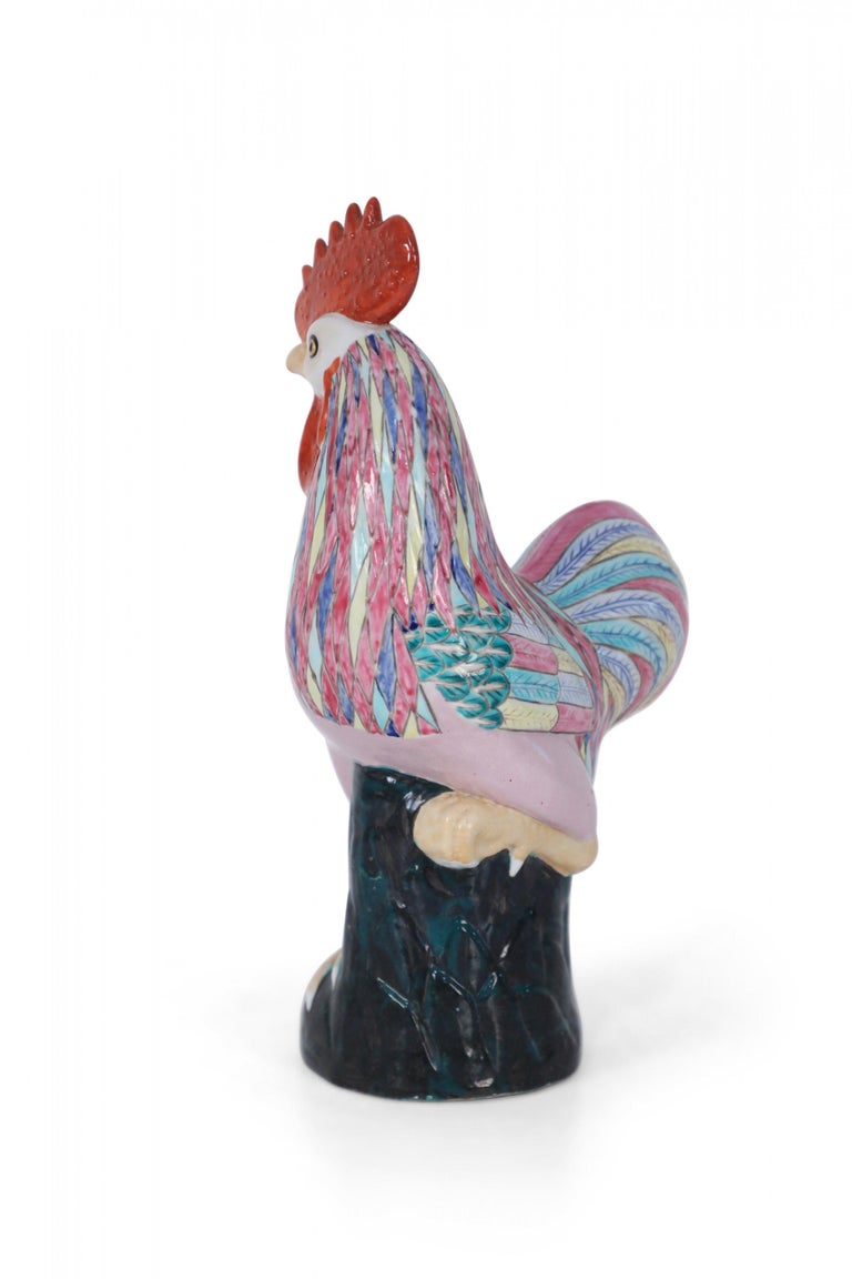 Chinese Porcelain Chicken Statue at 1stDibs