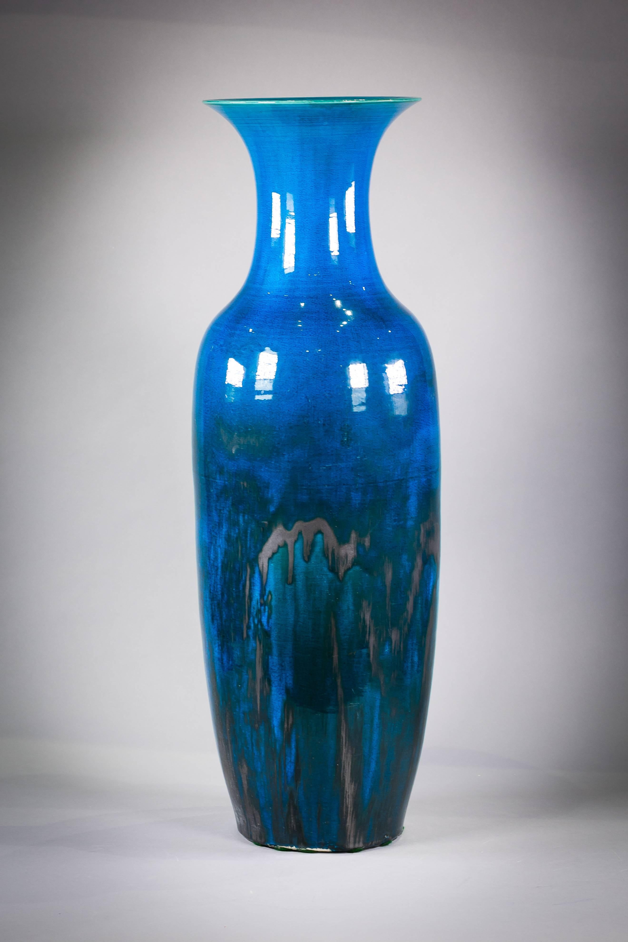 Chinese Porcelain Deep Turquoise Glazed Vase, circa 1840 For Sale at ...